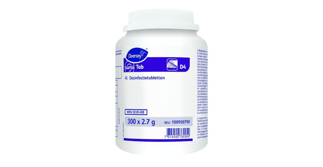 Suma Tab D4 4 x 300 stuks - Desinfectietablet | PureHygiene.nl