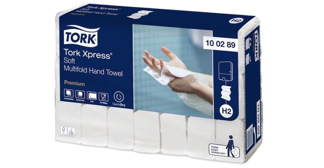 Tork 120289 Handdoek Advanced Multifold 2-laags 21 x 25cm H2 21x180st ...