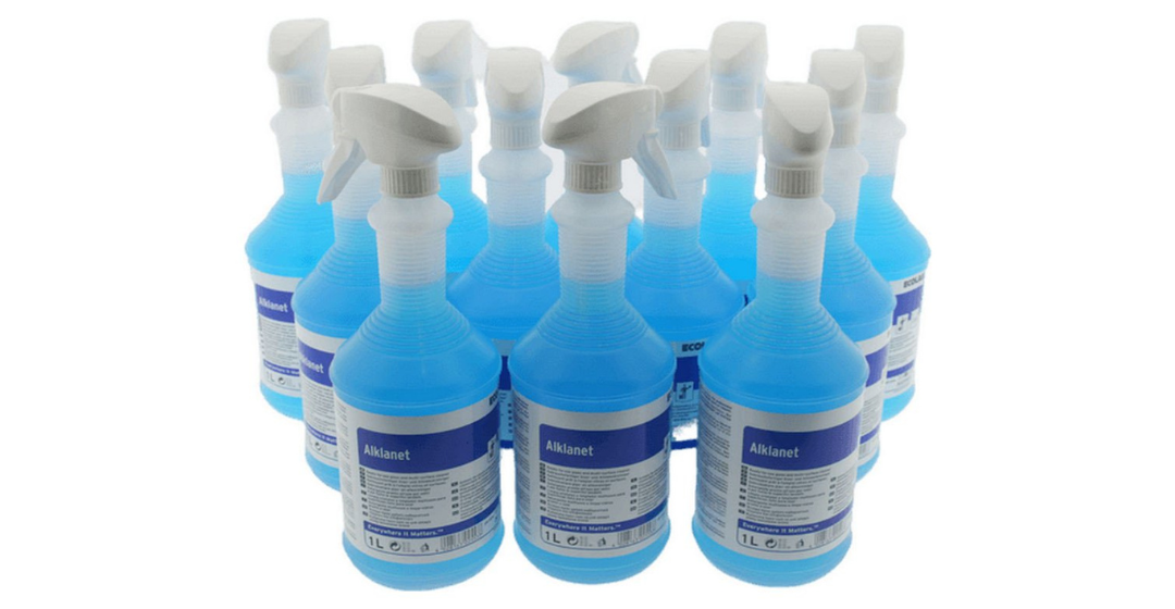 Ecolab Alklanet | Glas-en interieurreiniger | 12 x 1 liter | PureHygiene.nl
