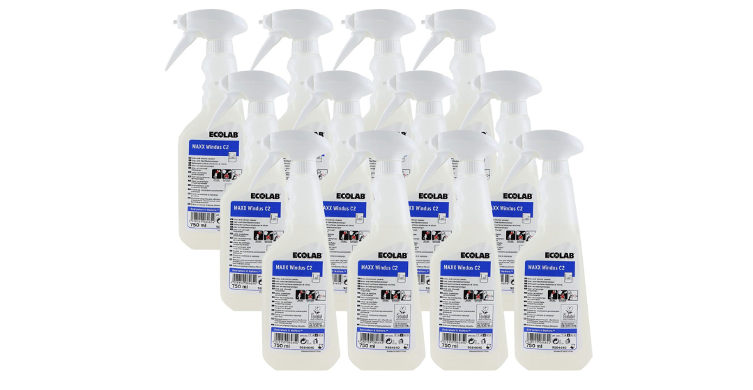 Ecolab Maxx Windus C2 | Glas- en interieurreiniger | 12 x 750 ml ...